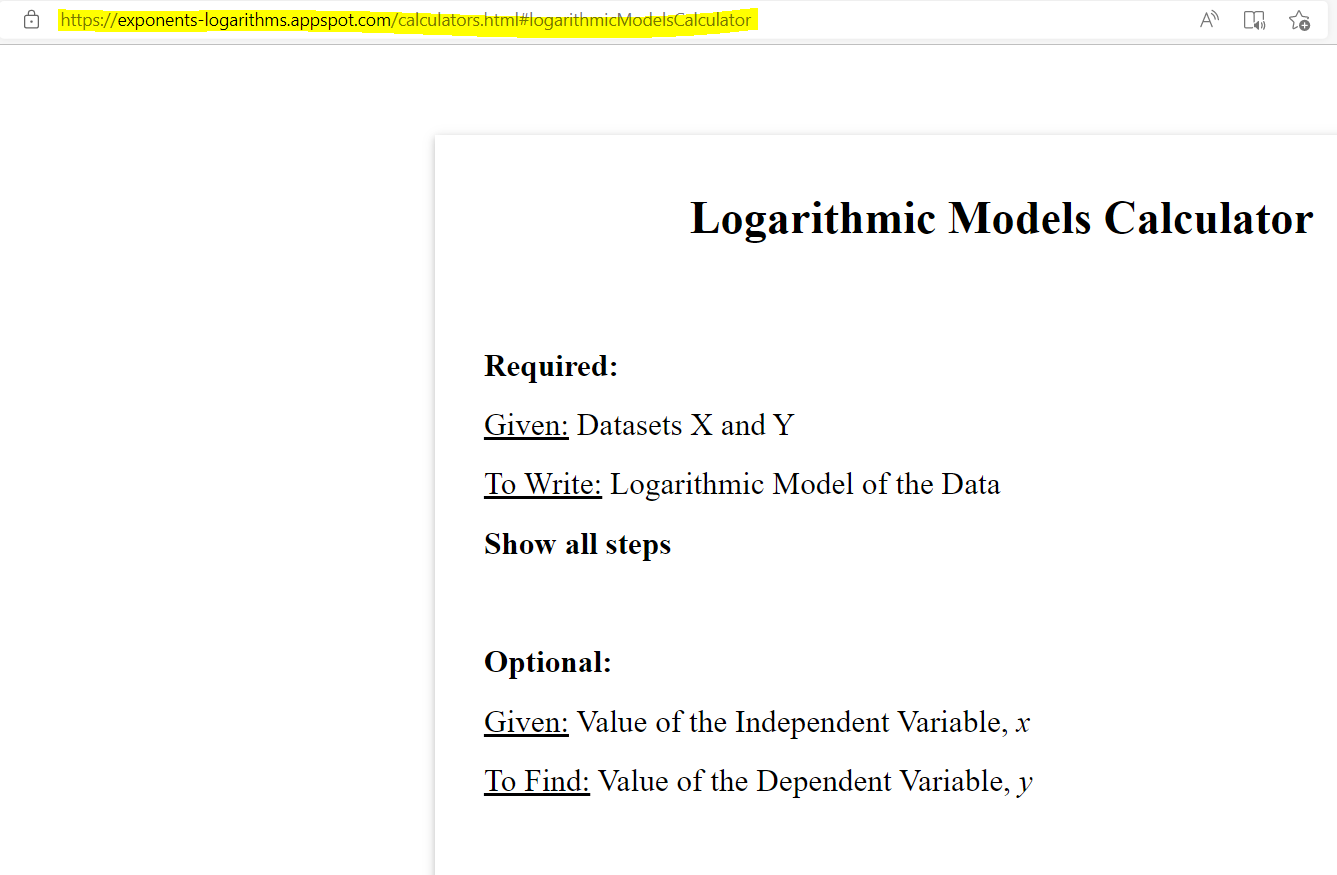 Exponents and Logarithms